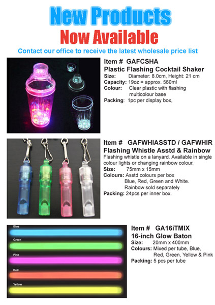 Glow Sticks Wholesale, Glow Products, Glow & Flashing Toys - Glowstix ...
